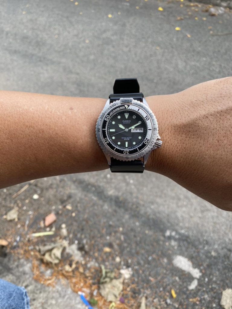 1980s Casio MD-708 Mod 394 Dual Divers/Compass Bezel 43mm Gents Wrist ...