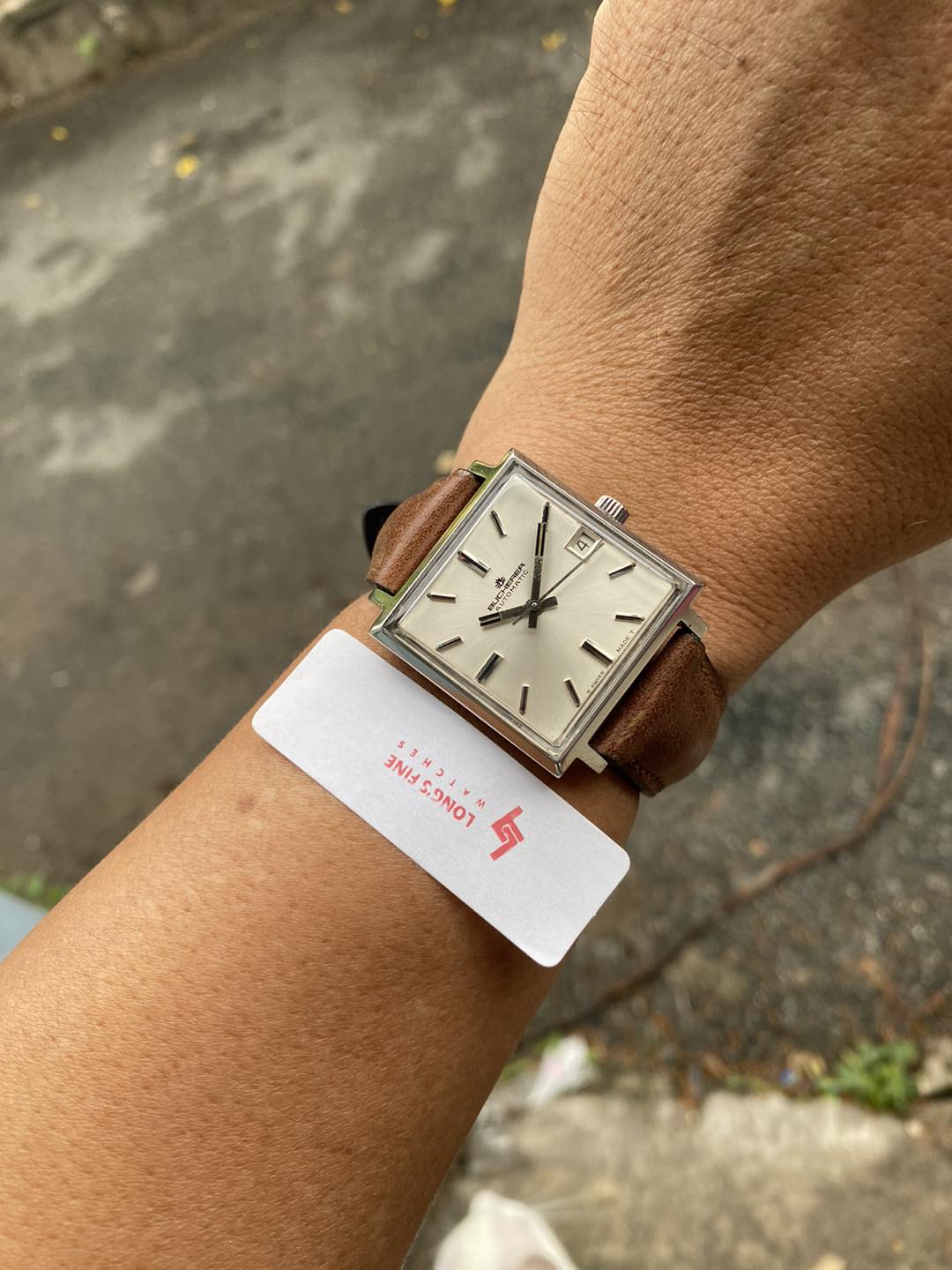 Bucherer automatic steel men’s Cal.2472 vintage wrist watch/ case no ...