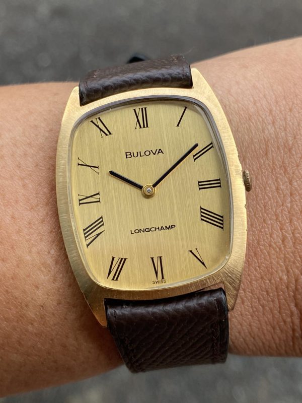 Bulova Longchamp hand winding 17 jewels Ref.7630-1 case no.3-827818 ...