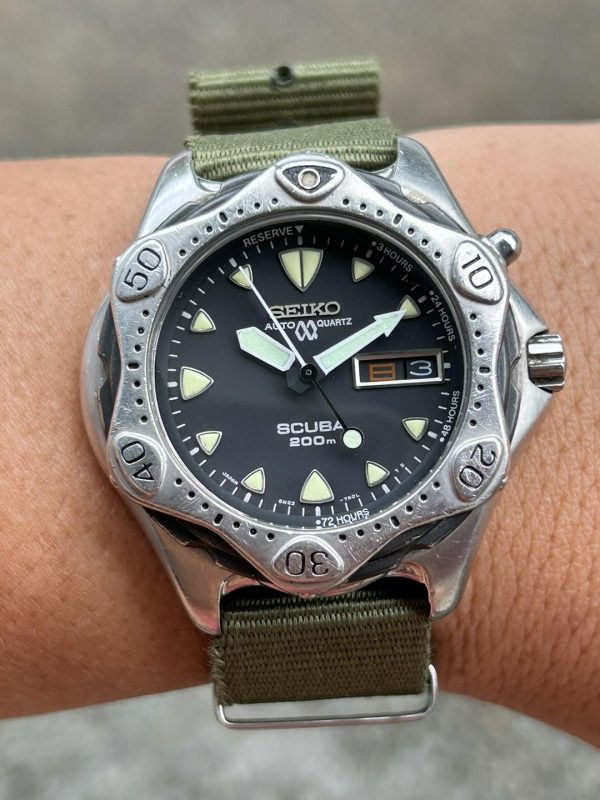 Men’s Seiko Auto Quartz Scuba Divers 200M 5M23-7A10 / case no.207080 ...