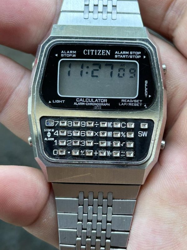 Citizen Digital Calculator Alarm Chronograph 4-097912 TA/ case no ...