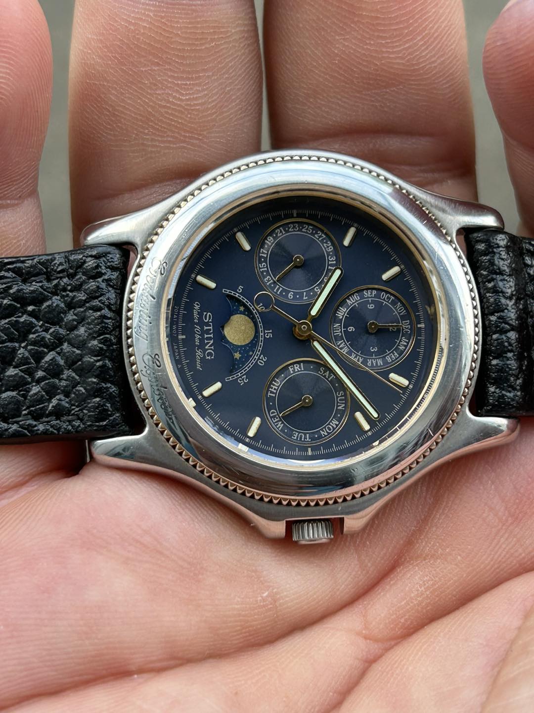 Sting Casio STN-606W Moon Phase Quartz Vintage Men’s Watch case no ...