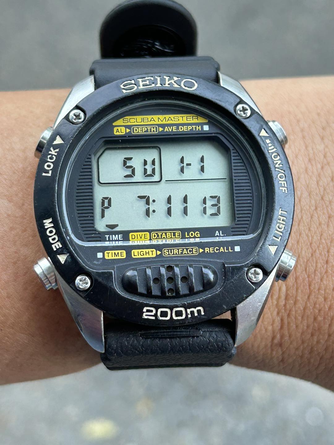 Rare Vintage 1991 SEIKO SCUBA MASTER 200M M705-5A00 Diver’s Digital ...