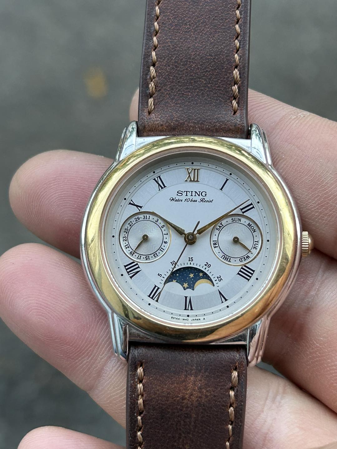 Sting Casio STN-350 Moon Phase Quartz Vintage Men’s Watch case no ...
