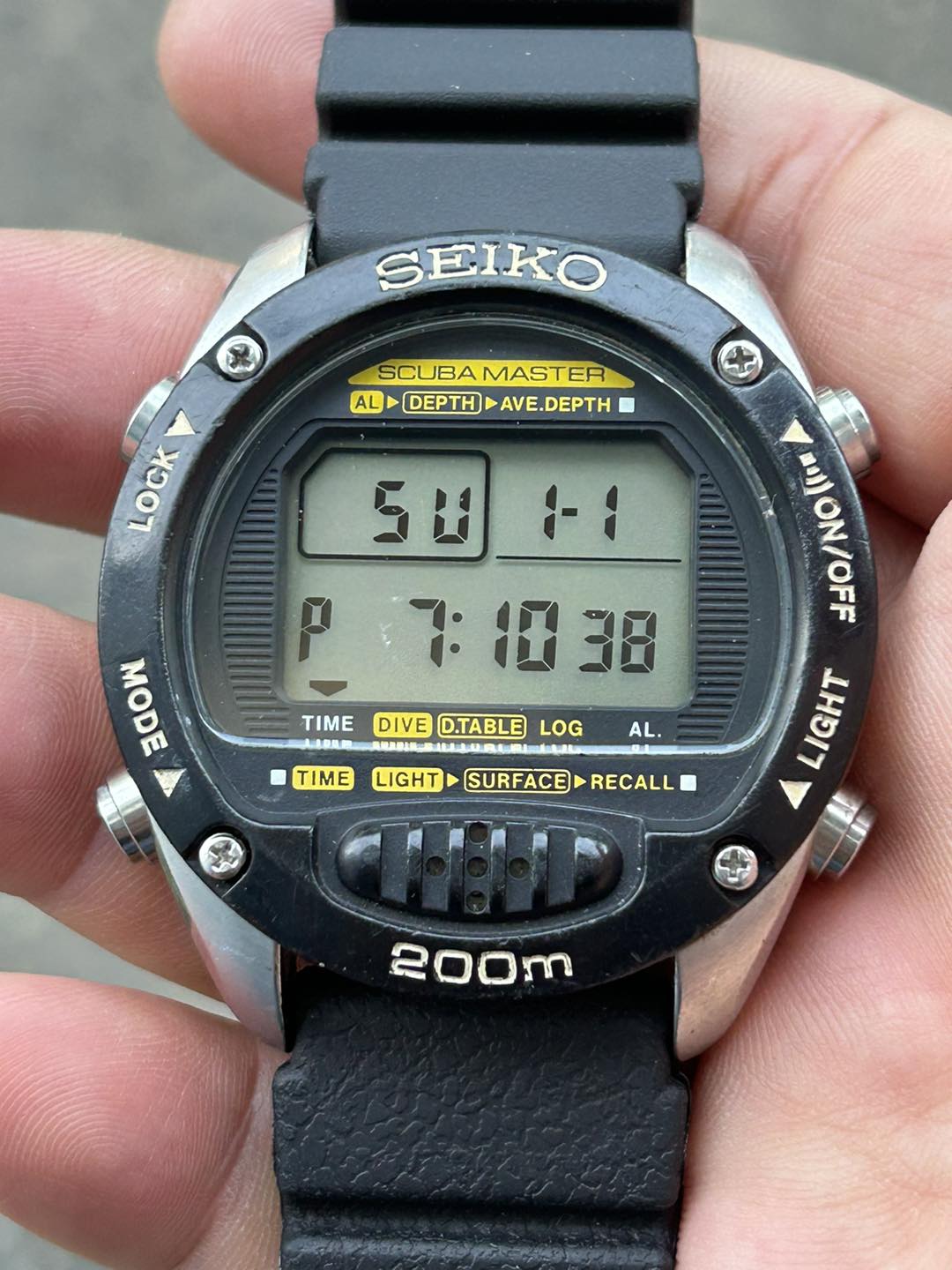 Rare Vintage 1991 SEIKO SCUBA MASTER 200M M705-5A00 Diver’s Digital ...