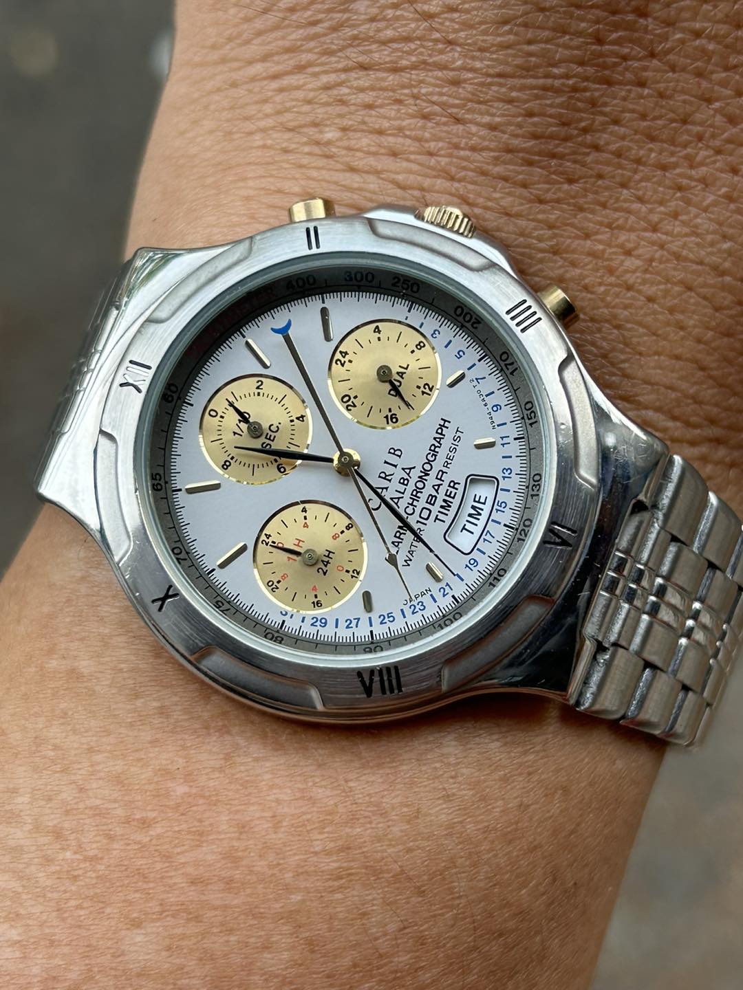 SEIKO ALBA CARIB N944-6A30 Quartz Chronograph Second hand / case no ...