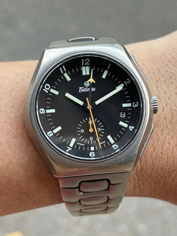 Rare Tutima Chronograph Commando II 76042 Military wrist watch ...