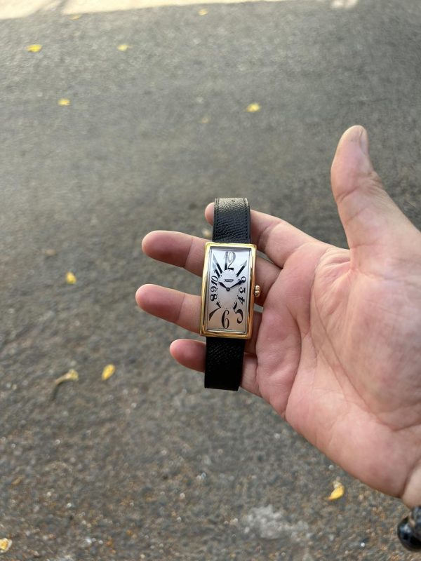 TISSOT Z181 Banana Rectangular Quartz Watch Black Gold , Swiss made ...