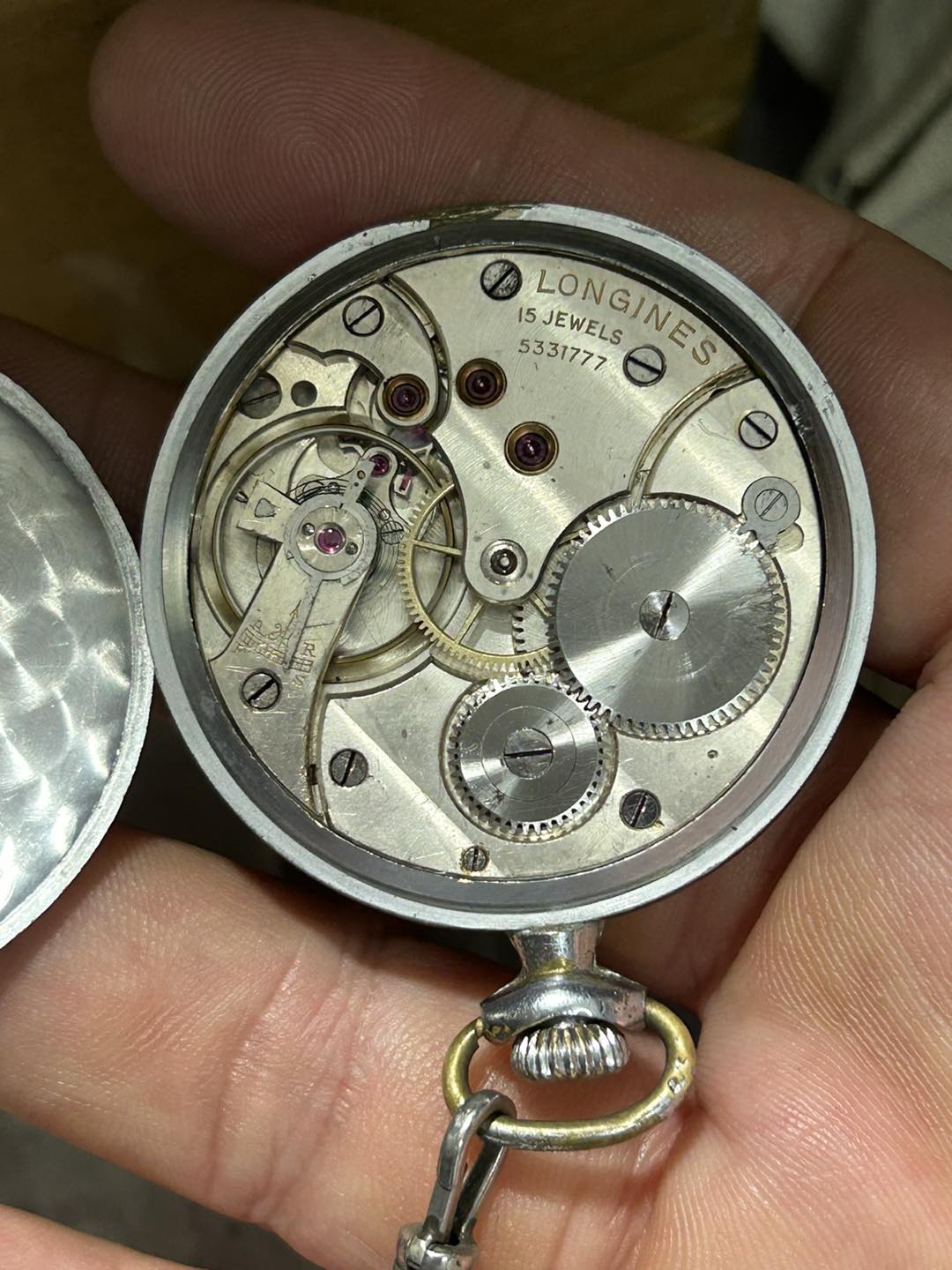 Longines 15 Jewels pocket watch hand winding / case no.542317, Swiss ...
