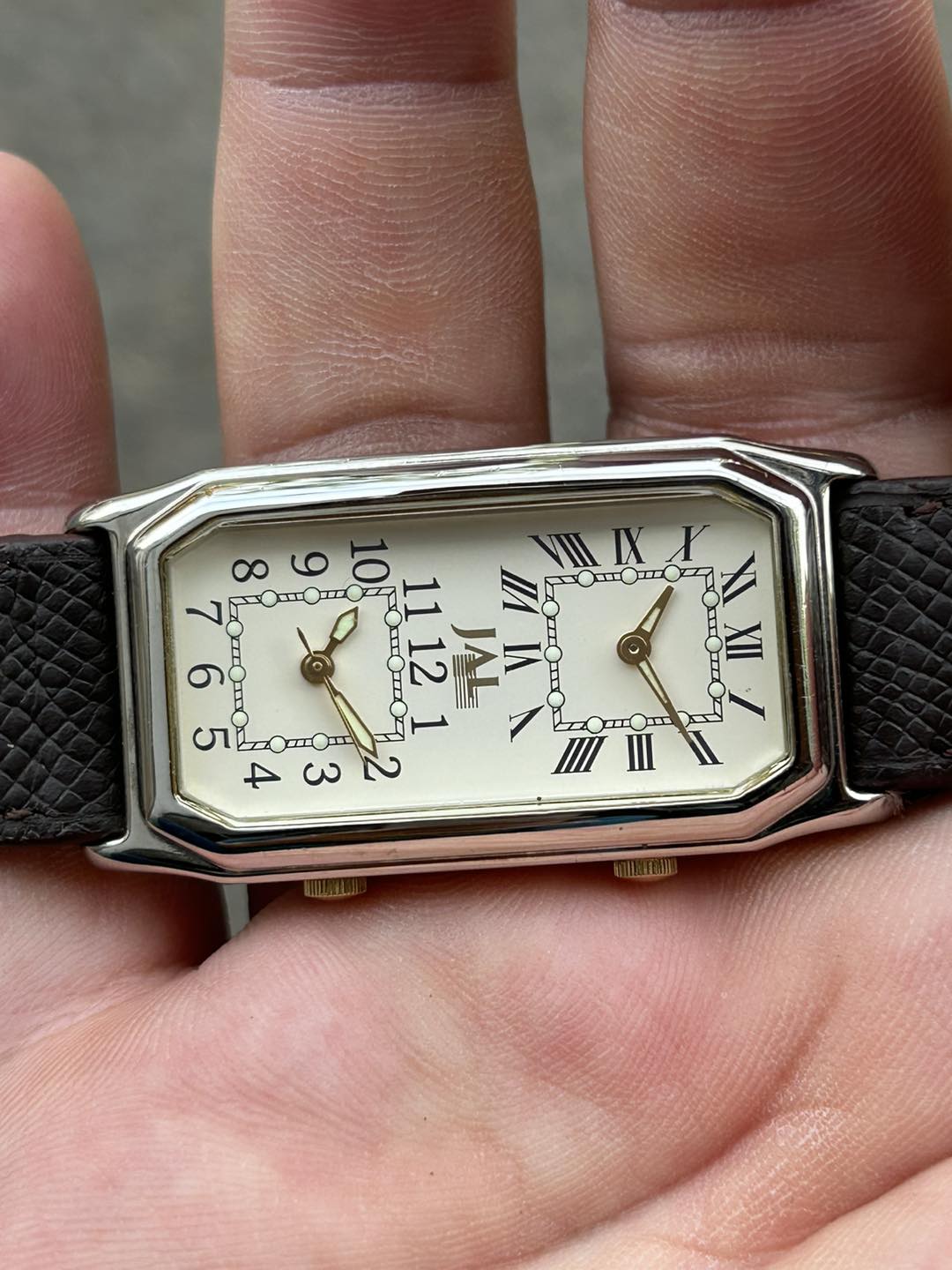 JAL dual time quartz watch St.Steel back / case no.540367 , made in Japan. – Long's Fine Watches