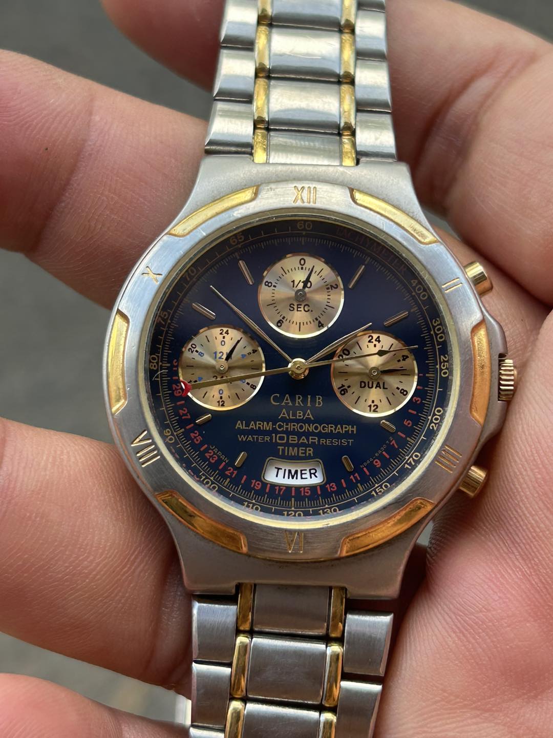 SEIKO ALBA CARIB N944-6A40 Quartz Chronograph Second hand from Japan ...