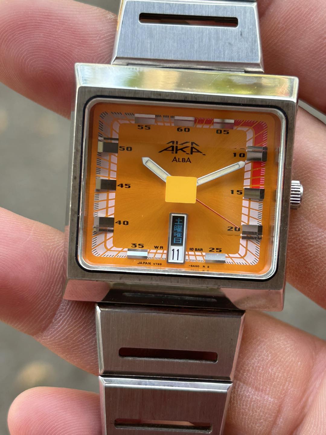 Men’s vintage Seiko AKA ALBA V733-5A40 / case no.605207, made in Japan ...