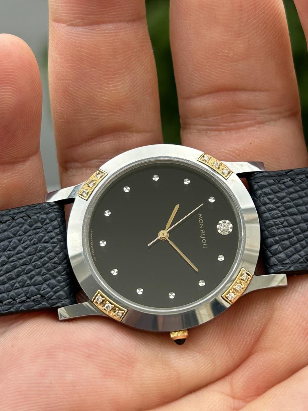 Orient Mon Bijou Nonscratch +18k and Diamond Quartz Vintage watch ...