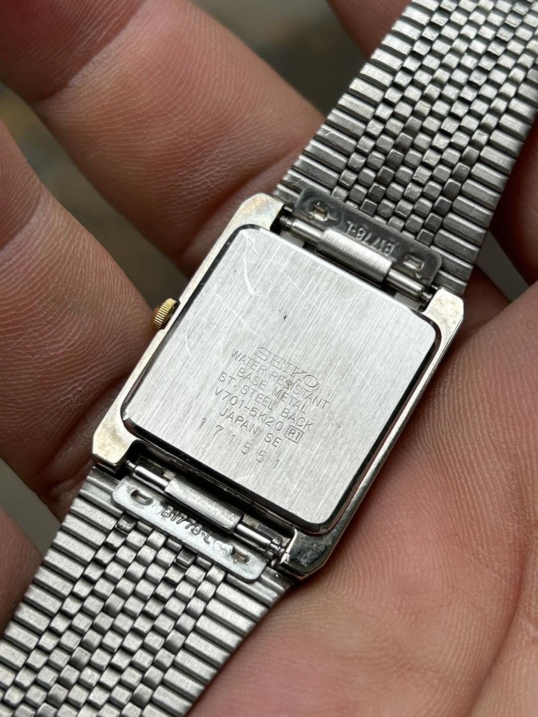 Seiko Galaxy Watch Quartz Base metal St.Steel back V701-5K20/ case no ...