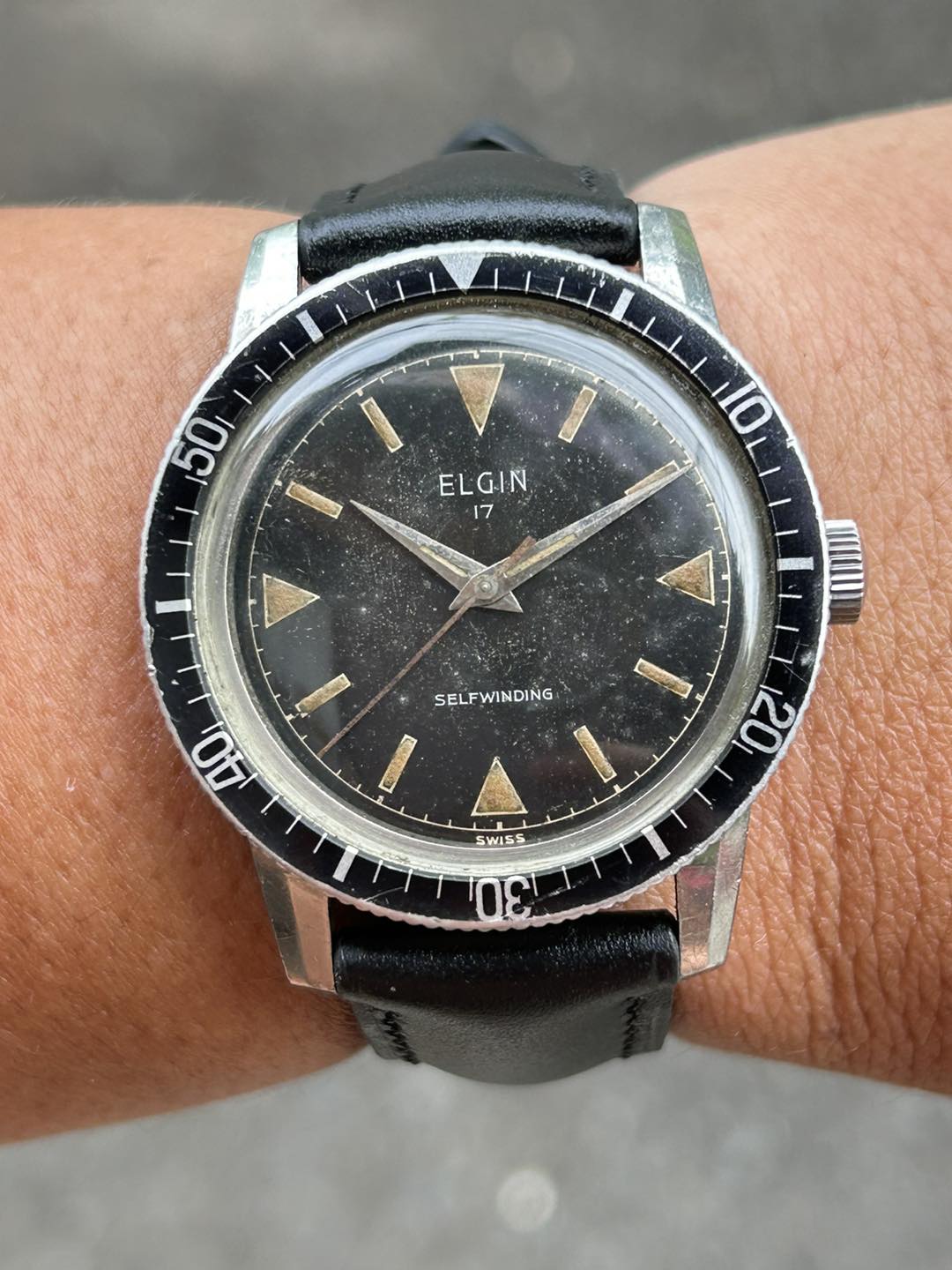 Elgin Selfwinding 848 Diver Vintage 17 Jewels automatic watch , Swiss ...