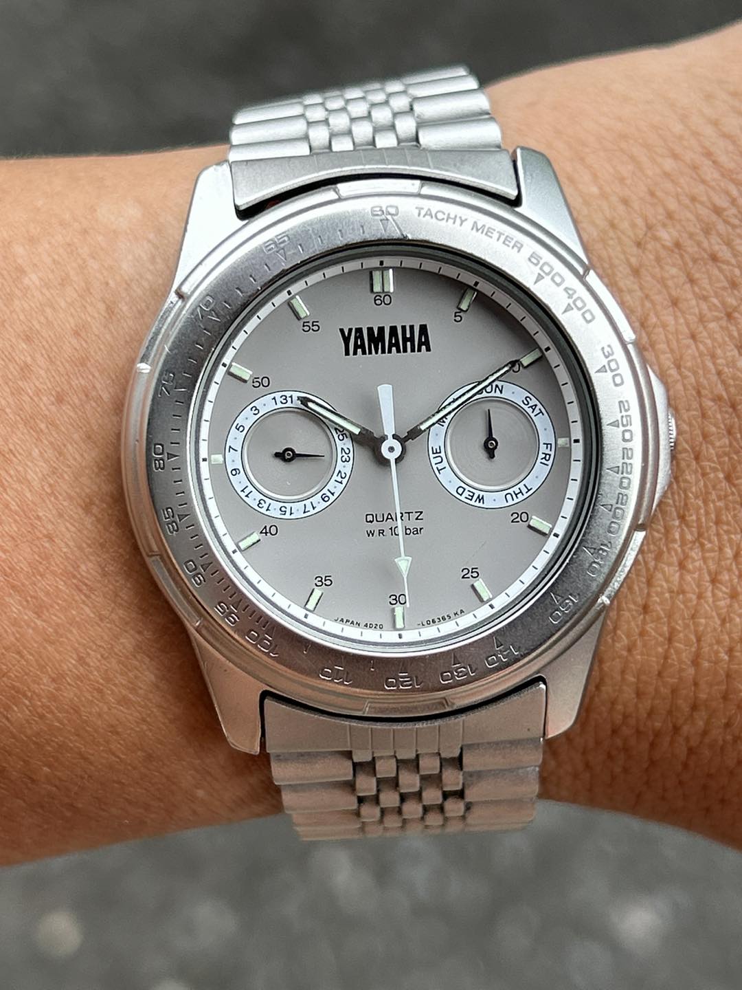 Yamaha – Vega Quartz Vintage watch stainless Steel 4D20-408977 Y / case ...