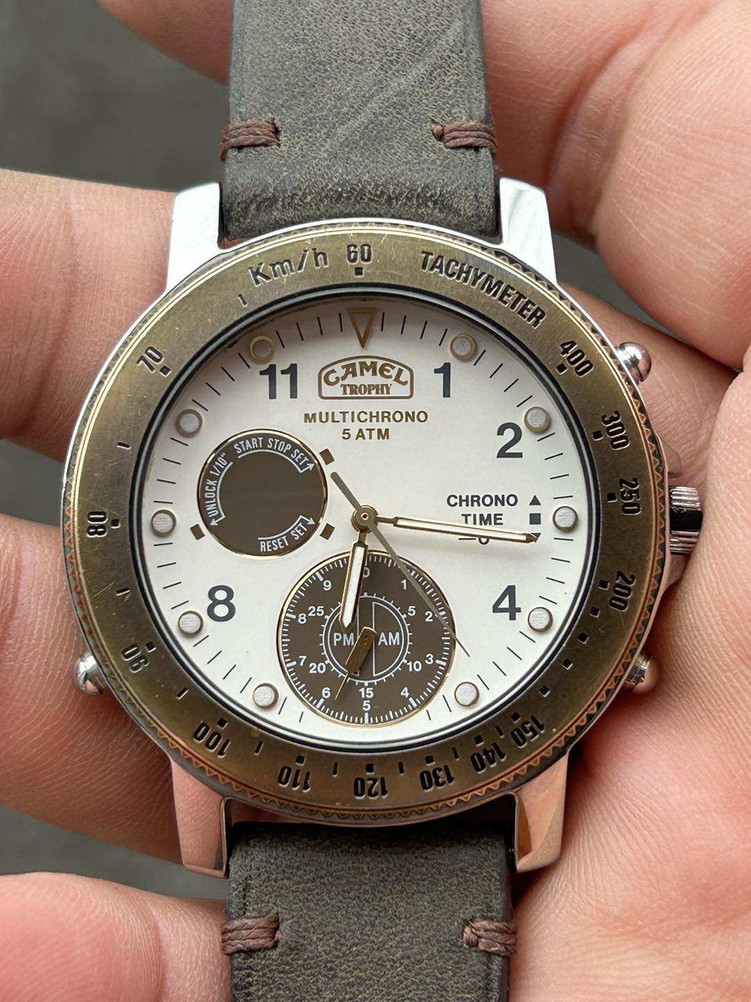 Camel Trophy MULTICHRONO 5 ATM Chrono Time Quartz watch, made in Japan ...