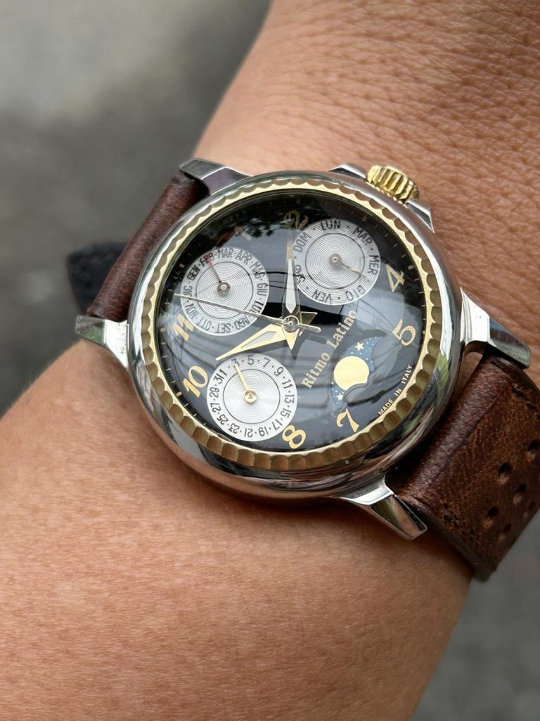 Ritmo Latino Milano Moon Phase Quartz Vintage watch stainless Steel ...