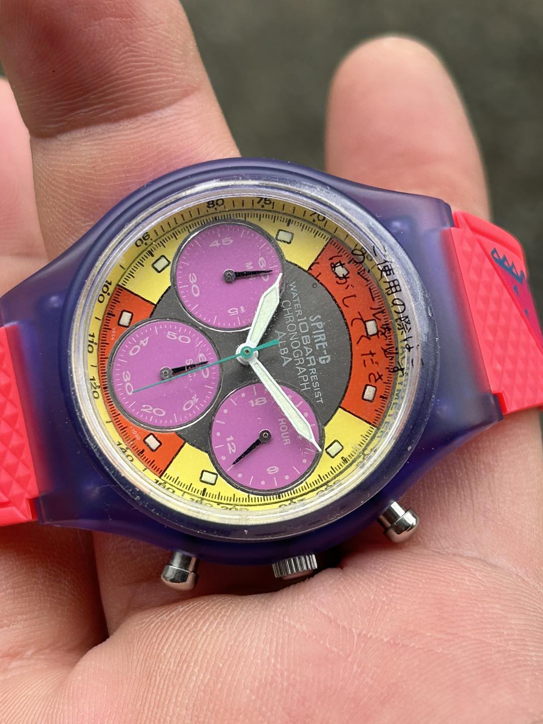 Vintage Alba Spire-G Chronograph watch V654-7000/ case no.344947, made ...