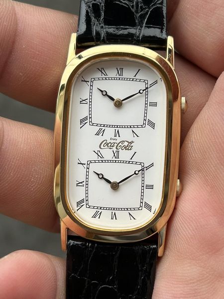 Seiko Dual Time Coca Cola tank Quartz Watch , made in Japan. – Long's ...
