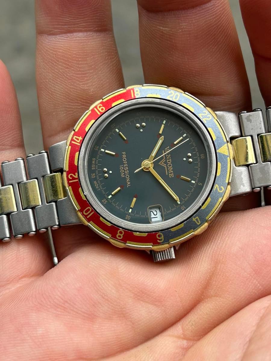 VANDOME PROFESSIONAL100M Quartz Vintage watch MFJ ET PHX BK 102 ...