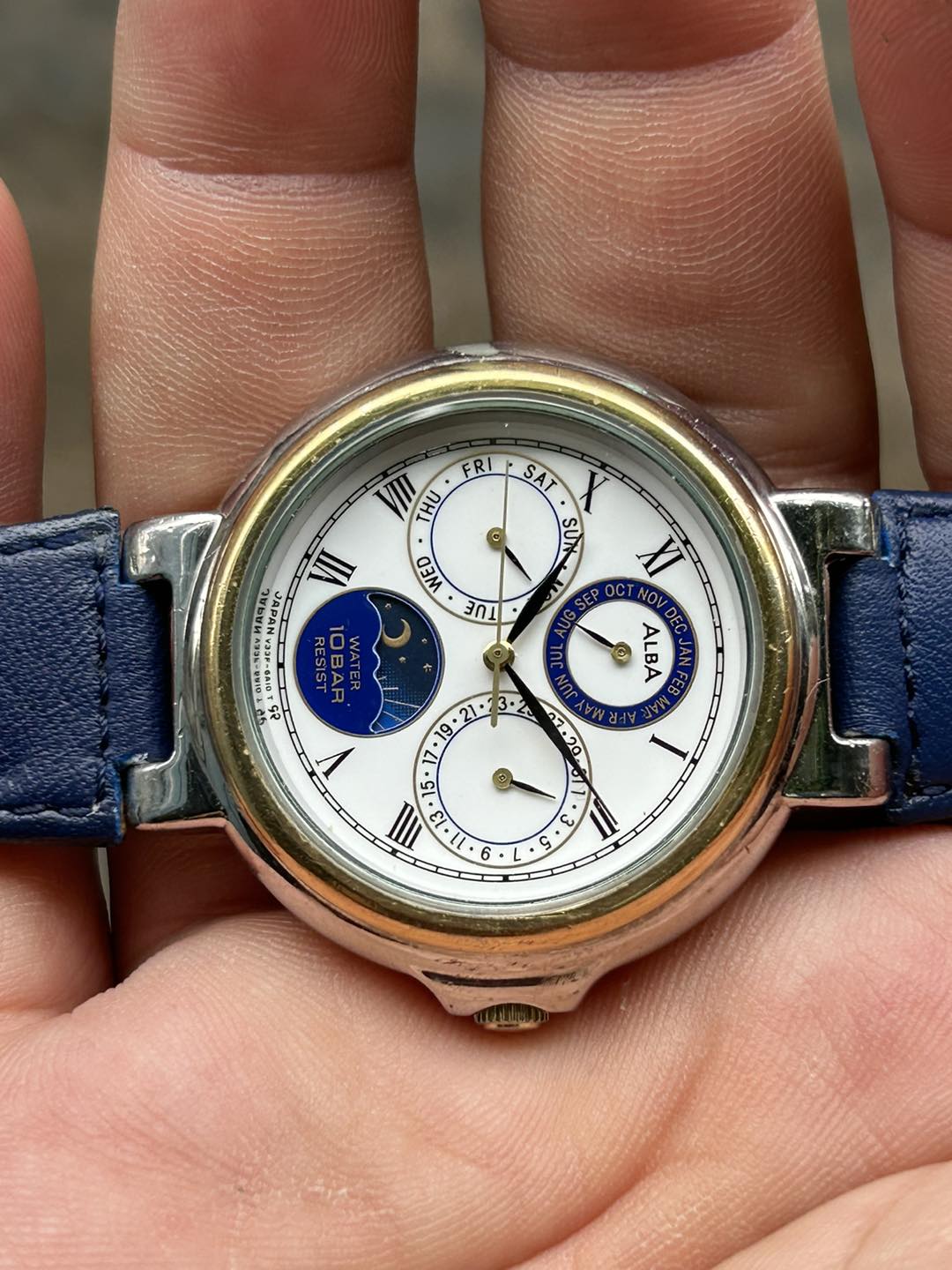 Seiko Alba Lunakiss Moon Phase Quartz V33F-6A60 / case no.945869, made ...