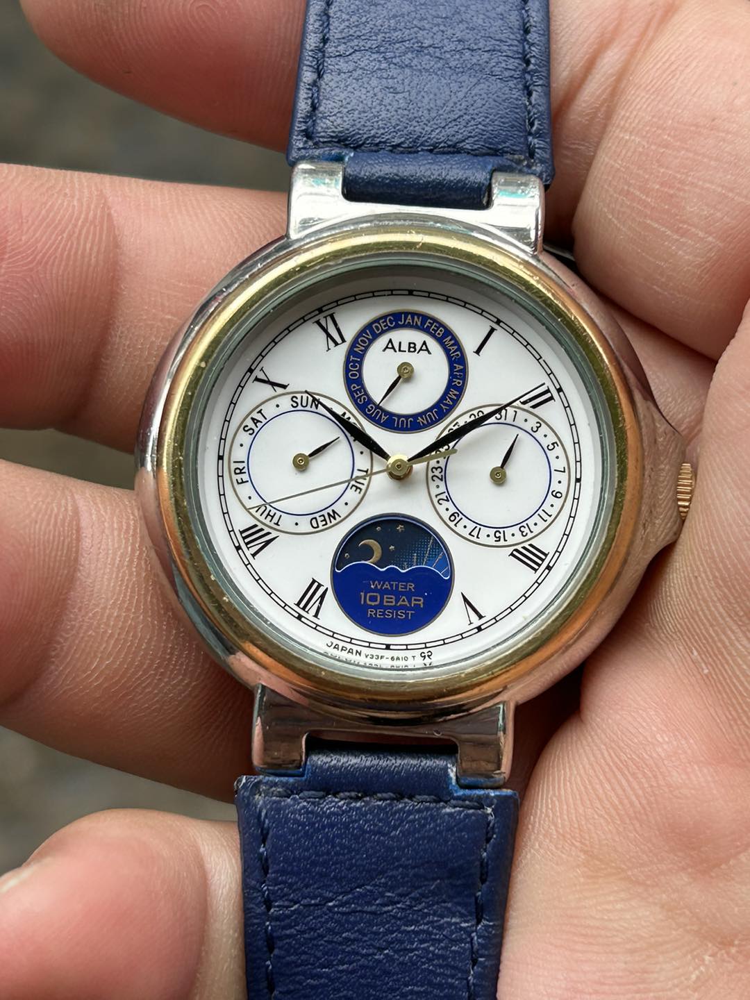 Seiko Alba Lunakiss Moon Phase Quartz V33F-6A60 / case no.945869, made ...