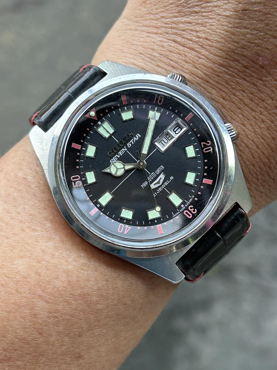 Citizen Seven Star para 100m water 21 jewels automatic APSS-2812-Y / case no.90104113 , made in ...