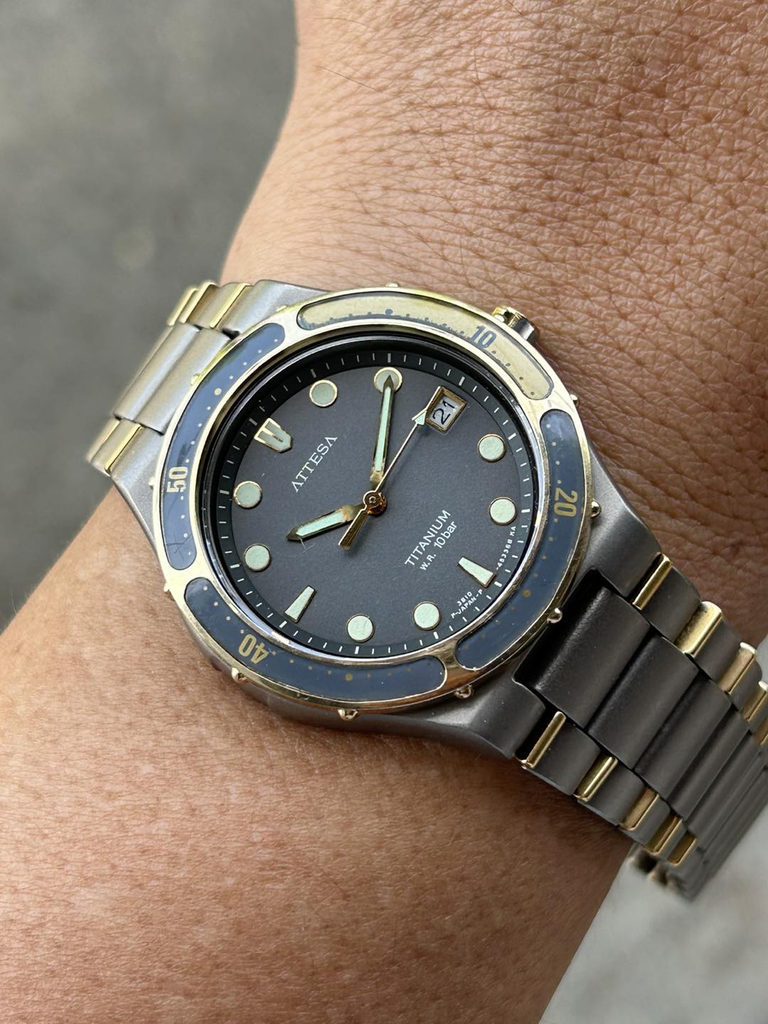 Citizen Attesa 3810-451678 Y Titanium quartz watch / case no.7080991 ...