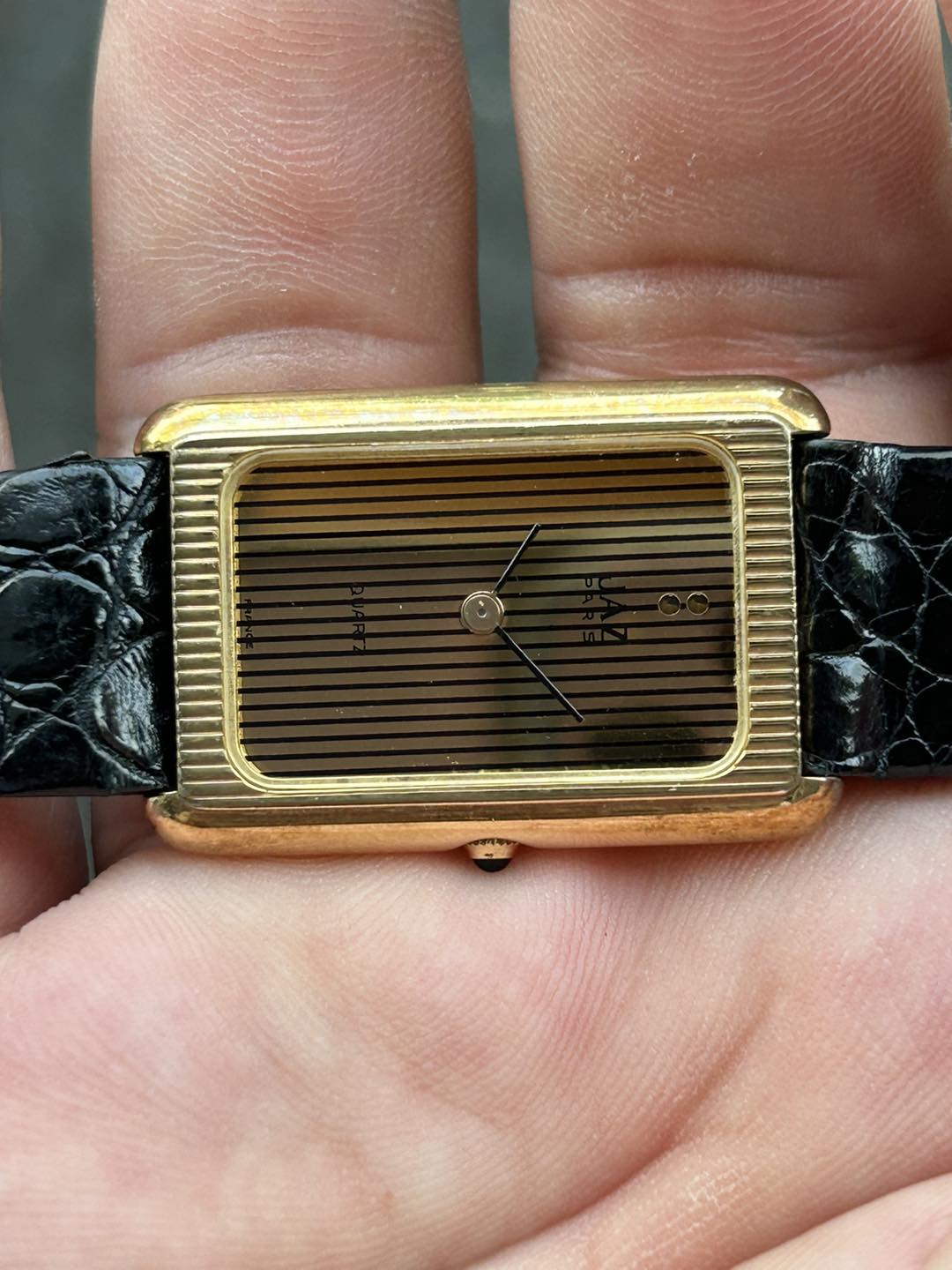 JAZ Paris quartz watch , ASSEMBLED IN FRANCE BASE METAL BEZEL STAINLESS ...