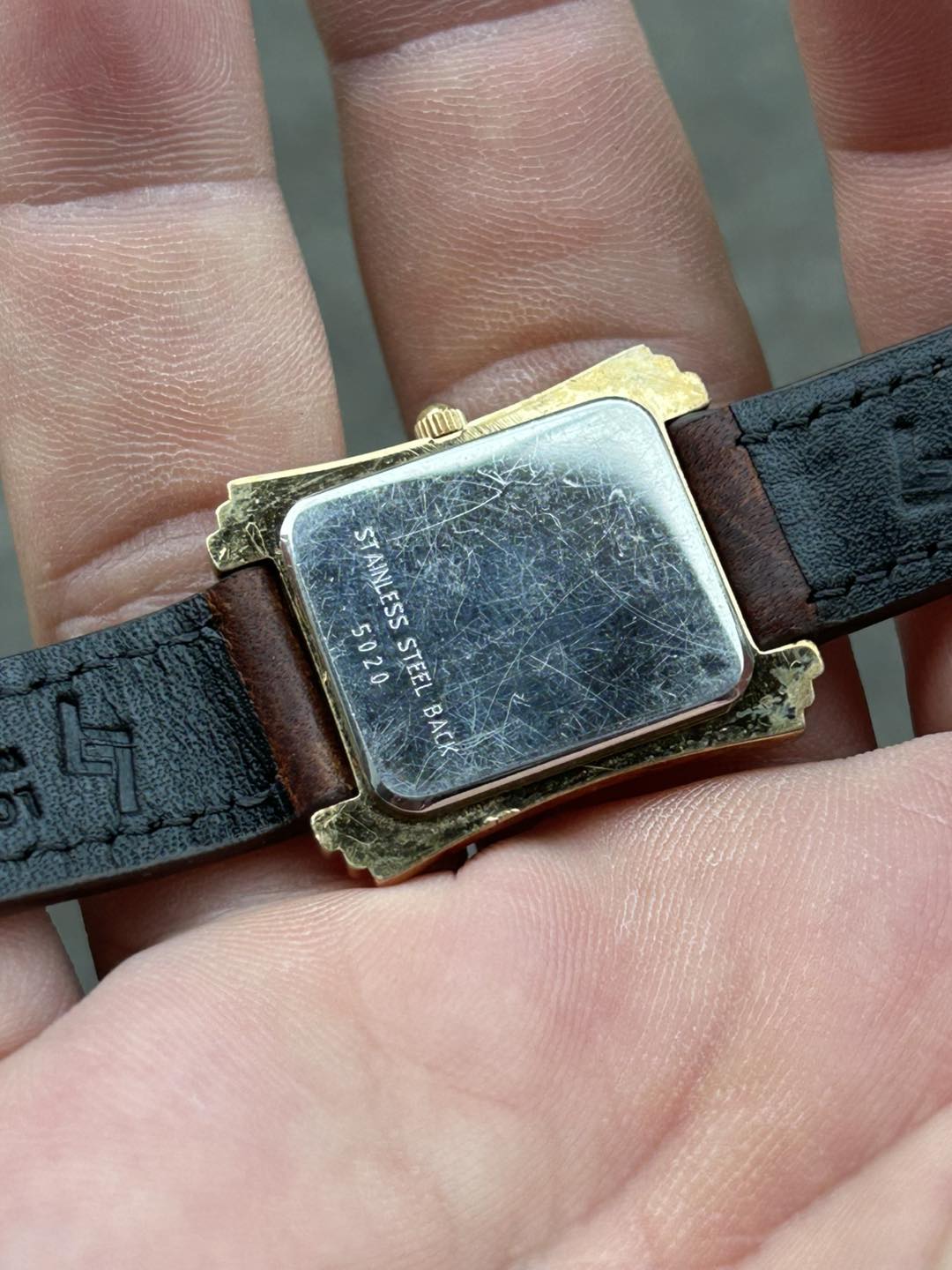 Alfex tank Quartz Vintage watch 5020 , Swiss made. – Long's Fine Watches