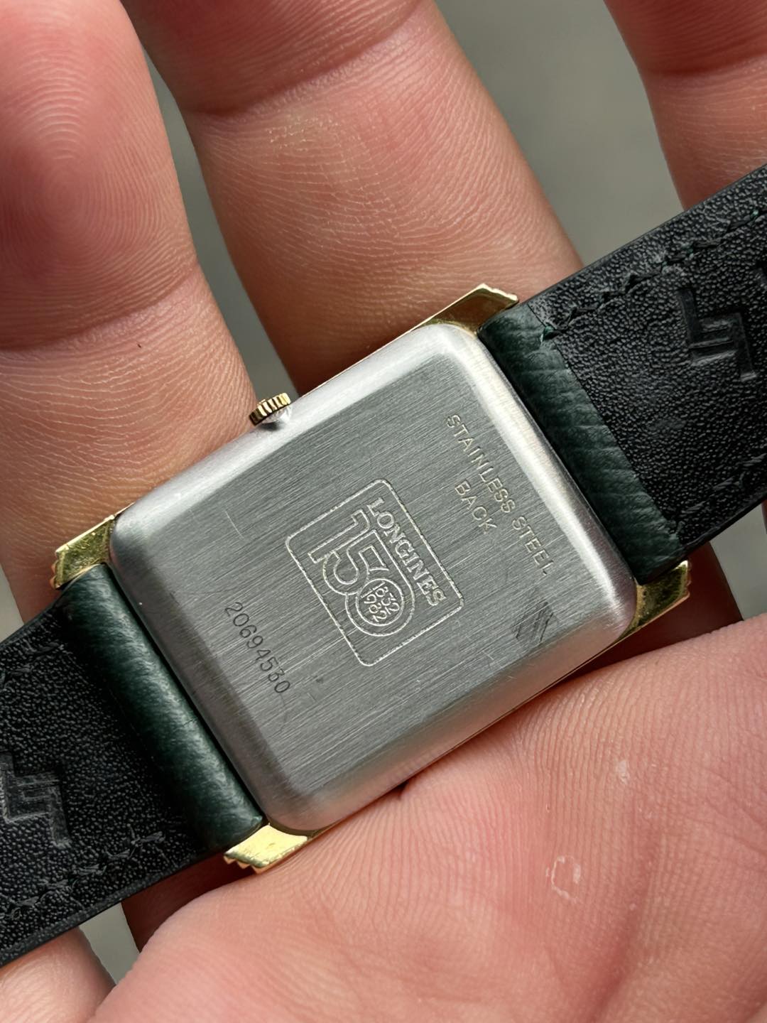 Vintage Longines Tank Quartz watch Stainless Steel back/ case no ...