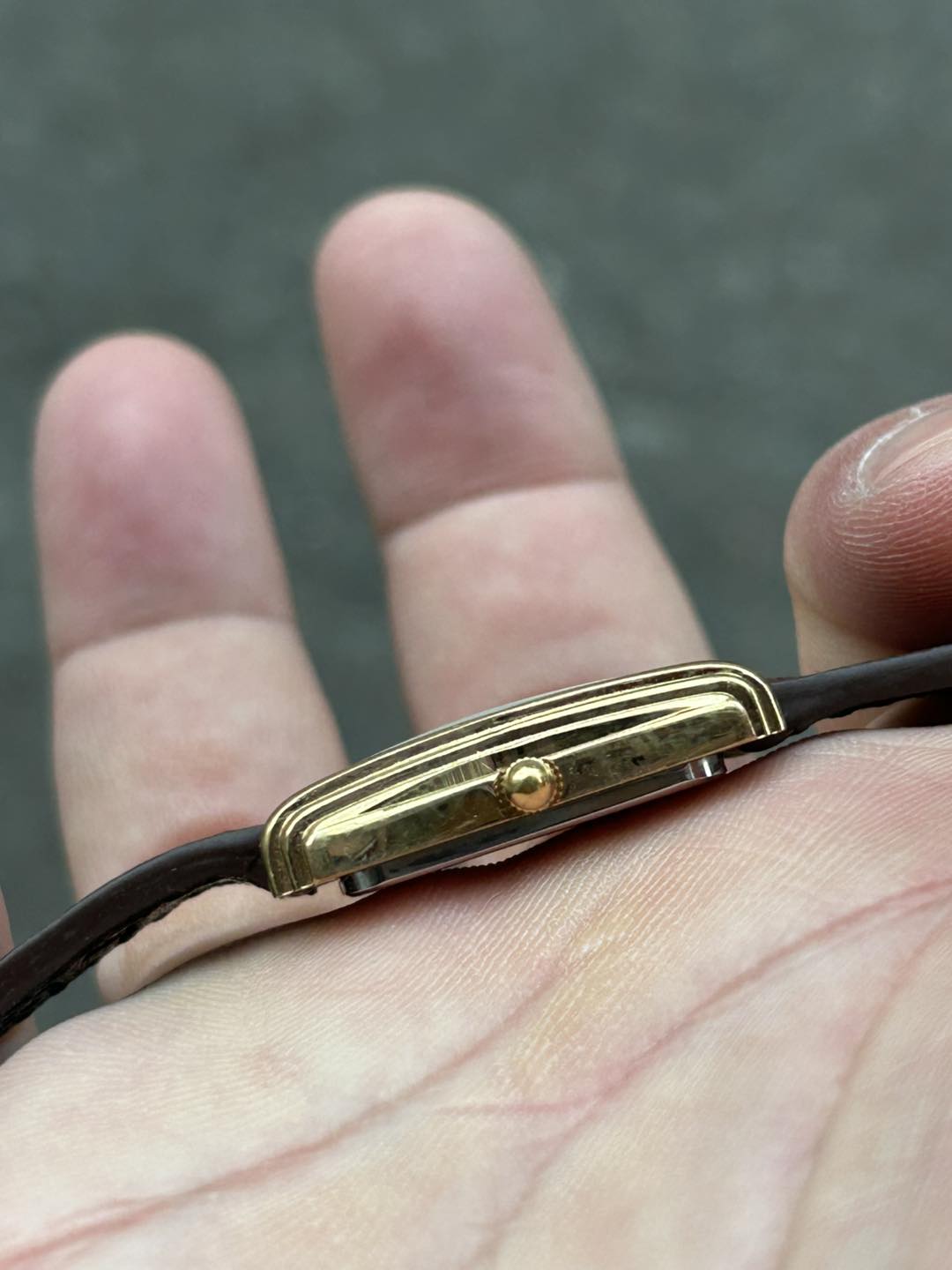 Alfex tank Quartz Vintage watch 5020 , Swiss made. – Long's Fine Watches