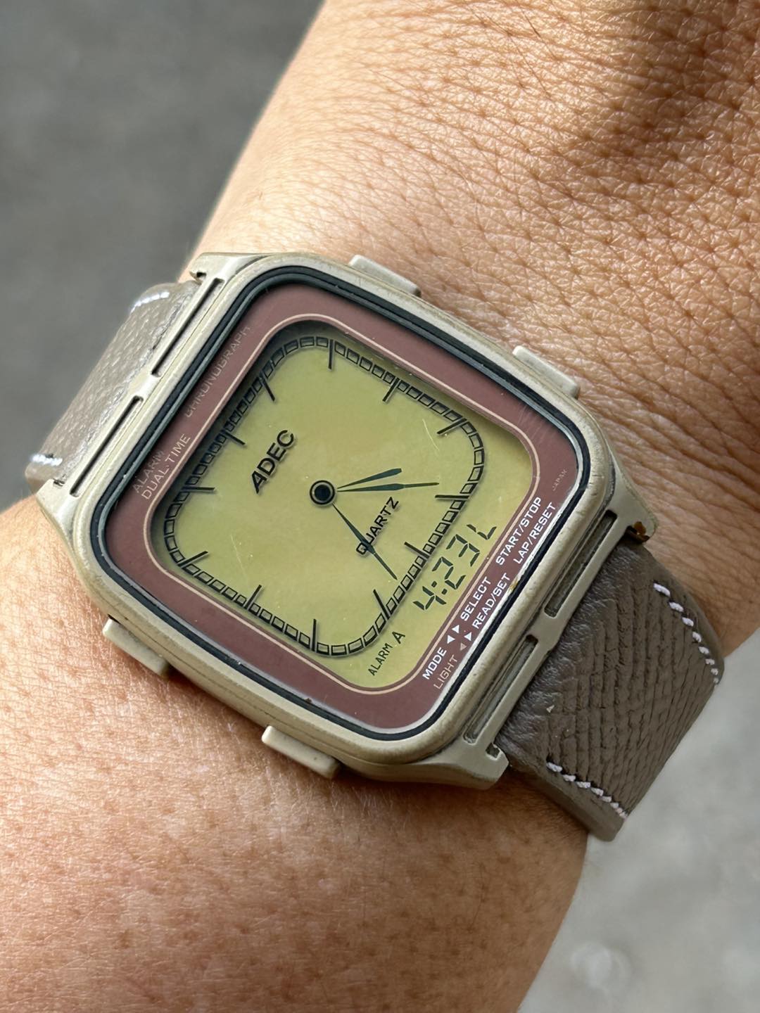 Vintage Citizen ADEC Alarm Chronograph 9568-392701 digital quartz watch ...