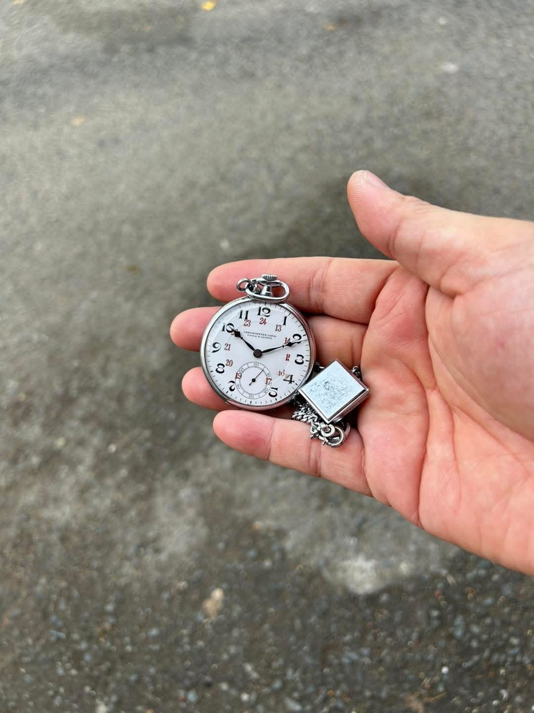 CHRONOMETER CORIS LOCLE & GENEVE 18 Jewels pocket watch hand winding ...