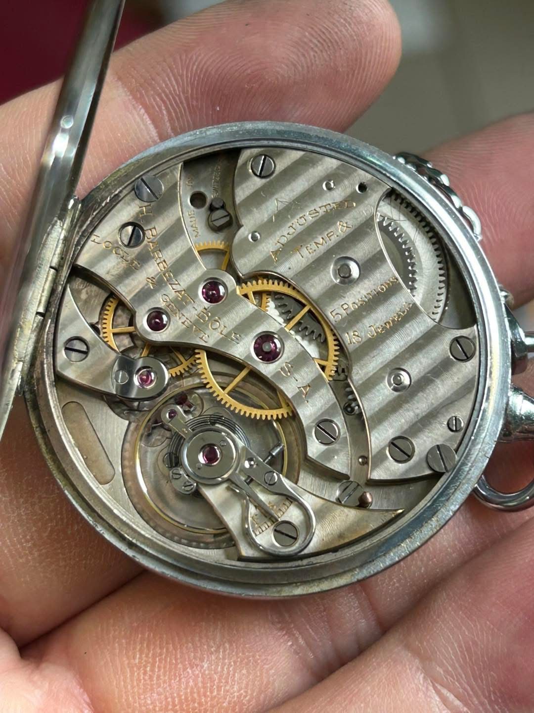 CHRONOMETER CORIS LOCLE & GENEVE 18 Jewels pocket watch hand winding ...