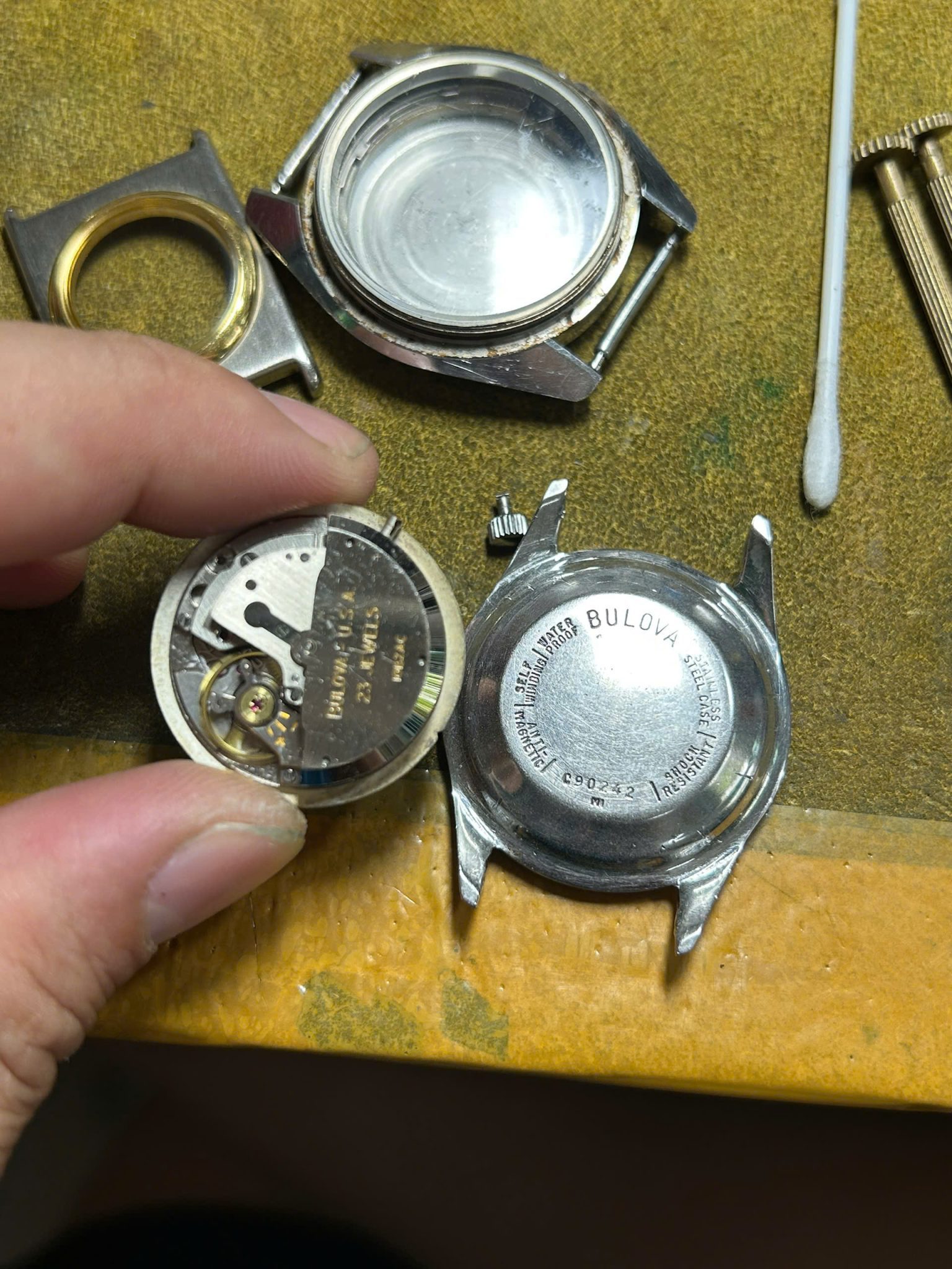 BULOVA Self Winding AUTOMATIC WATCH, case no.090242, Swiss made. – Long ...