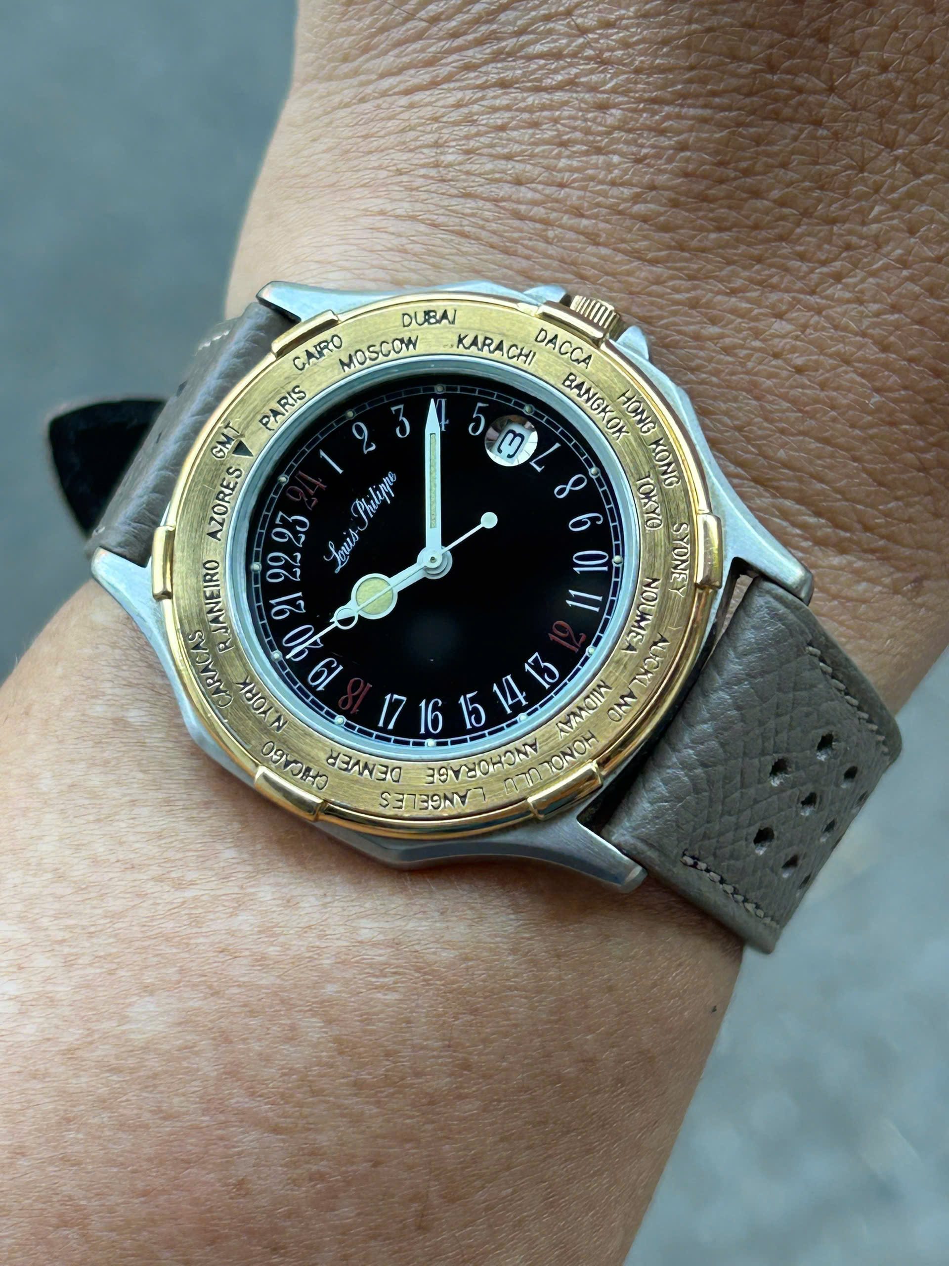 Louis Philippe 24 hours Quartz Vintage watch stainless Steel , Swiss ...