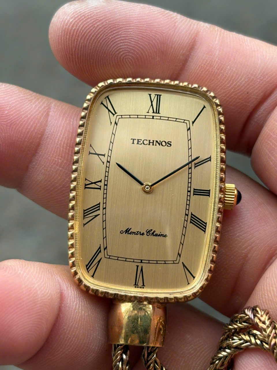 Technos Montre Chaine Vintage manual winding watch A7F/ case no.0038 ...