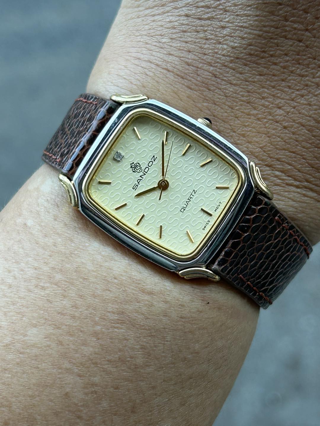 Sandoz Quartz watch SM-1009 stainless steel back, Swiss Made. – Long's ...