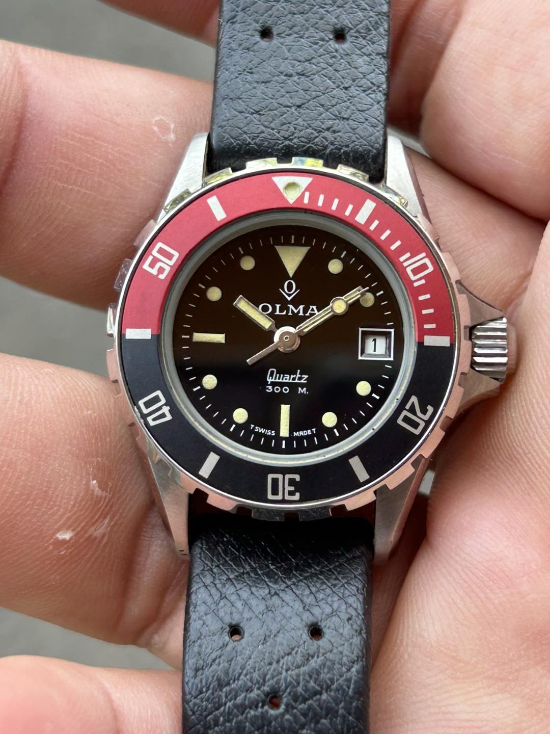 Olma Diver lady 300M quartz watch 9511, case no.007.60, Swiss made ...