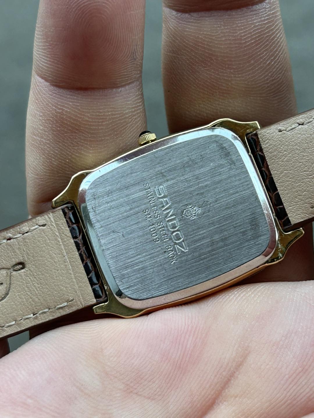 Sandoz Quartz watch SM-1009 stainless steel back, Swiss Made. – Long's ...
