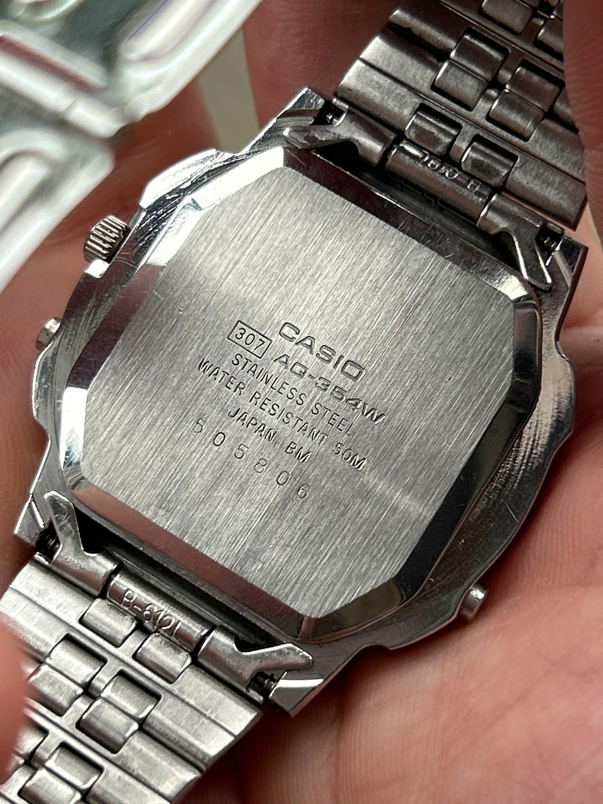 Vintage Casio digital quartz watch Module 307 AQ-354W, made in Japan ...