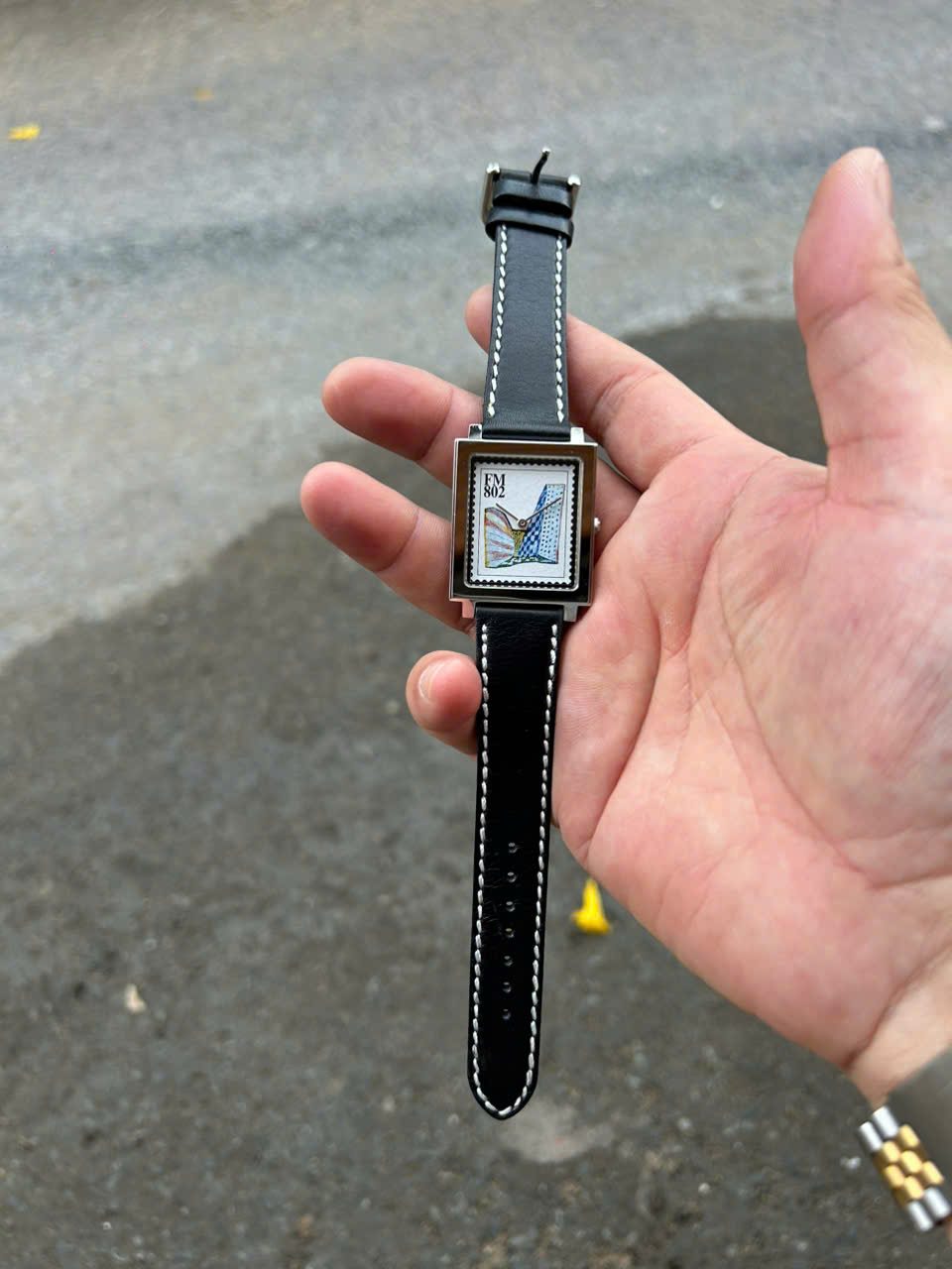 FM 802 quartz watch STAINLESS STEEL BACK BASE METAL BEZEL, made in ...