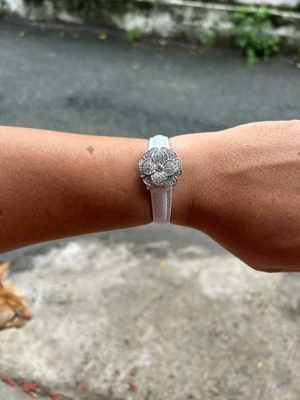 Seline lady quartz watch RHODIUM PLATED stainless steel back, made in ...