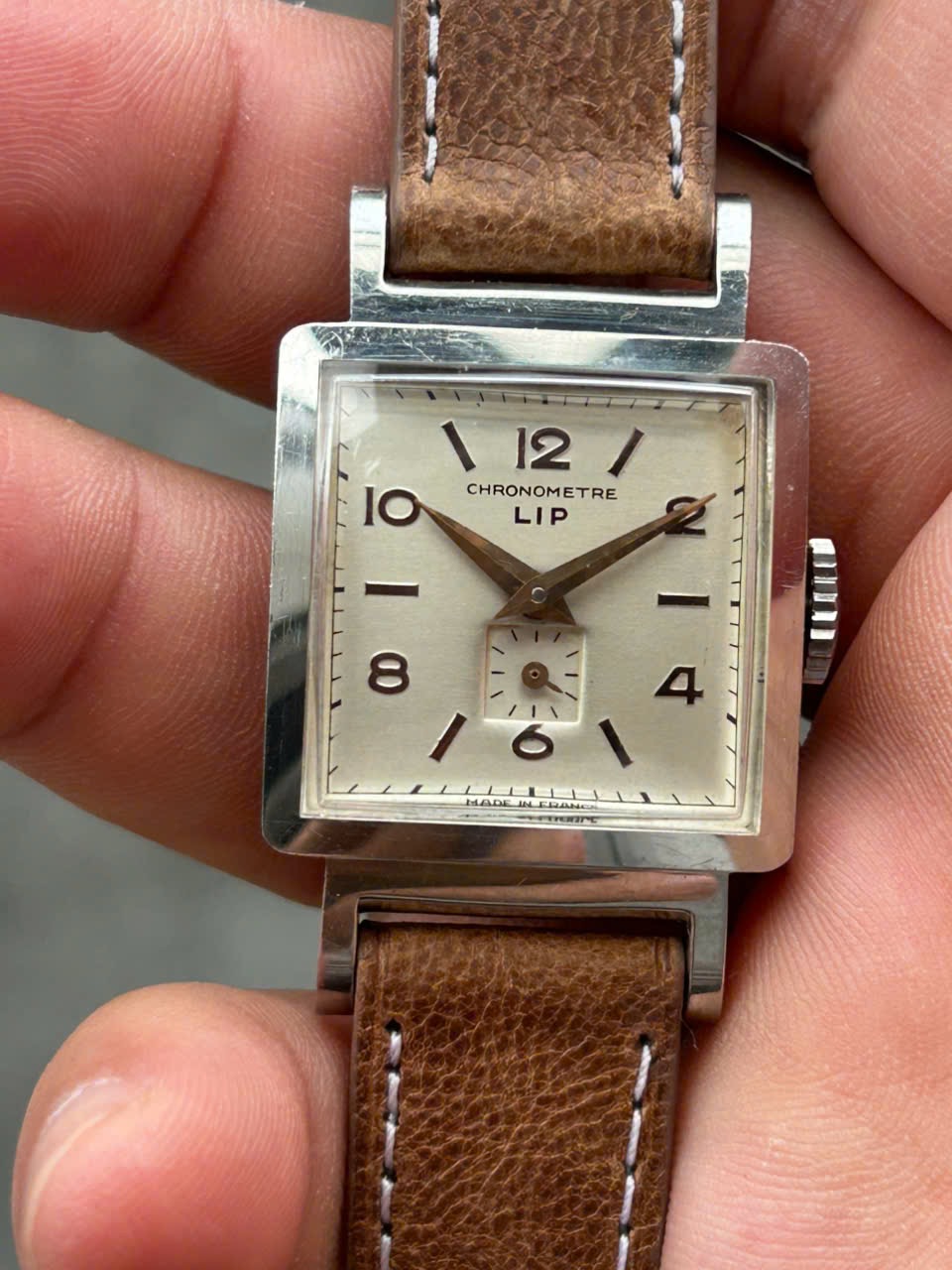 Vintage LIP chronometre tank manual winding 17 Jewels watch, case no ...