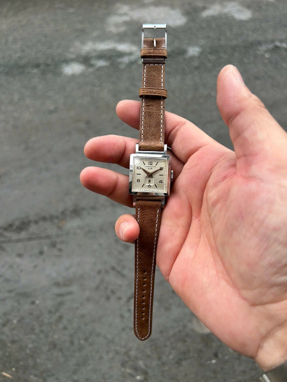 Vintage LIP chronometre tank manual winding 17 Jewels watch, case no ...