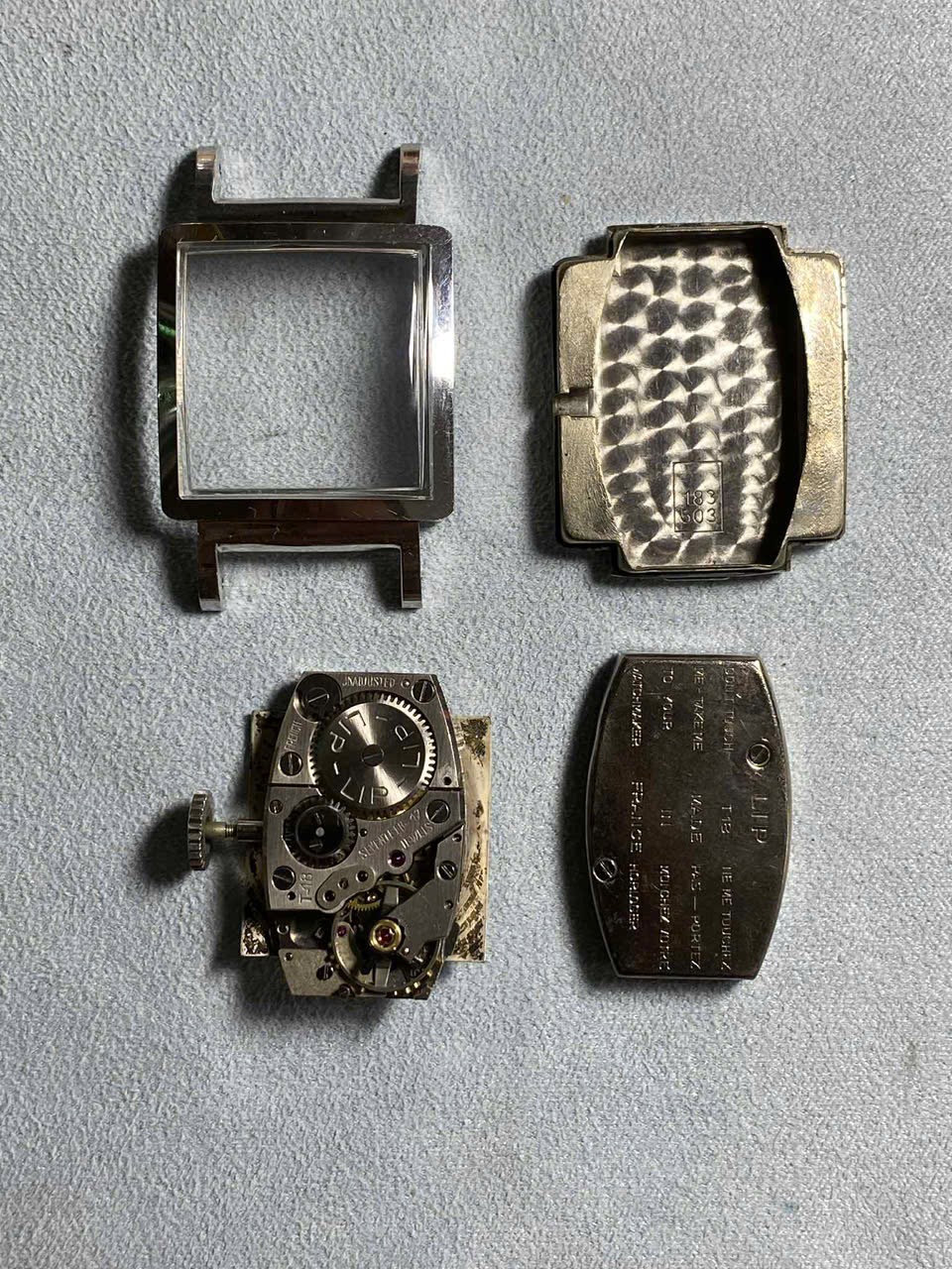 Vintage LIP chronometre tank manual winding 17 Jewels watch, case no ...