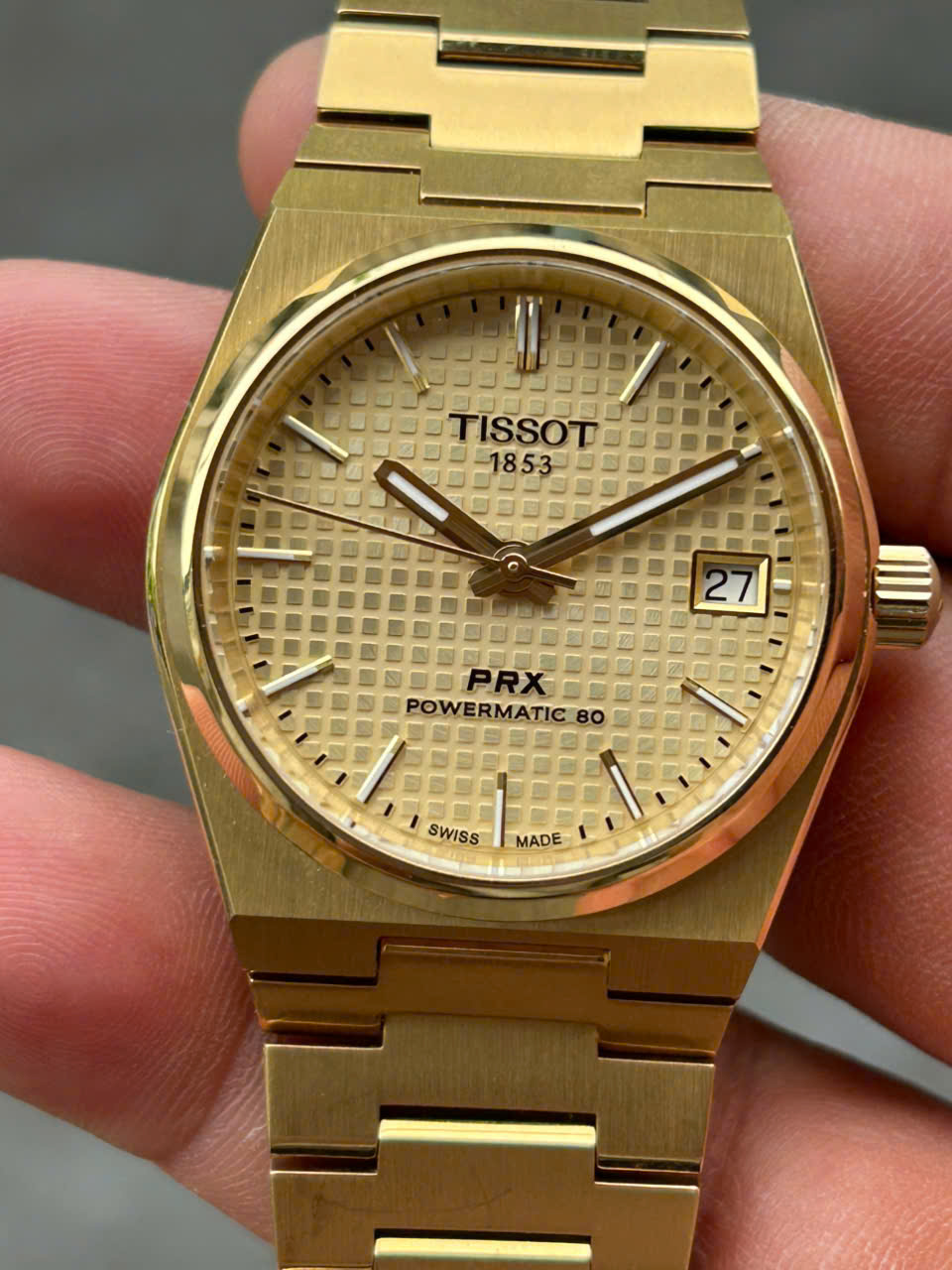 The Tiss0t PRX Powermatic 80 automatic watch , case no.137207, size ...
