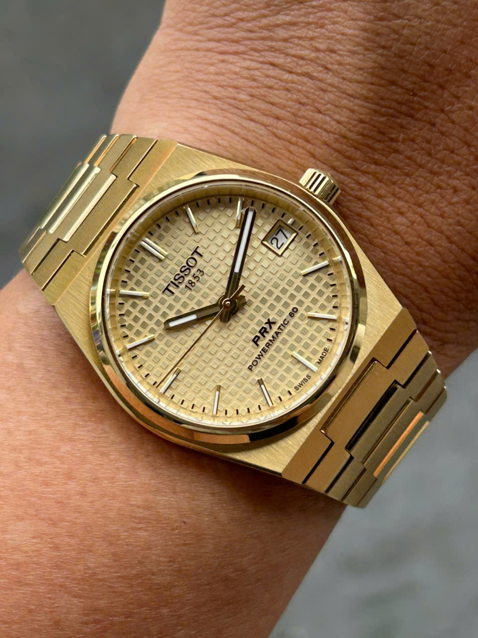 The Tiss0t PRX Powermatic 80 automatic watch , case no.137207, size ...